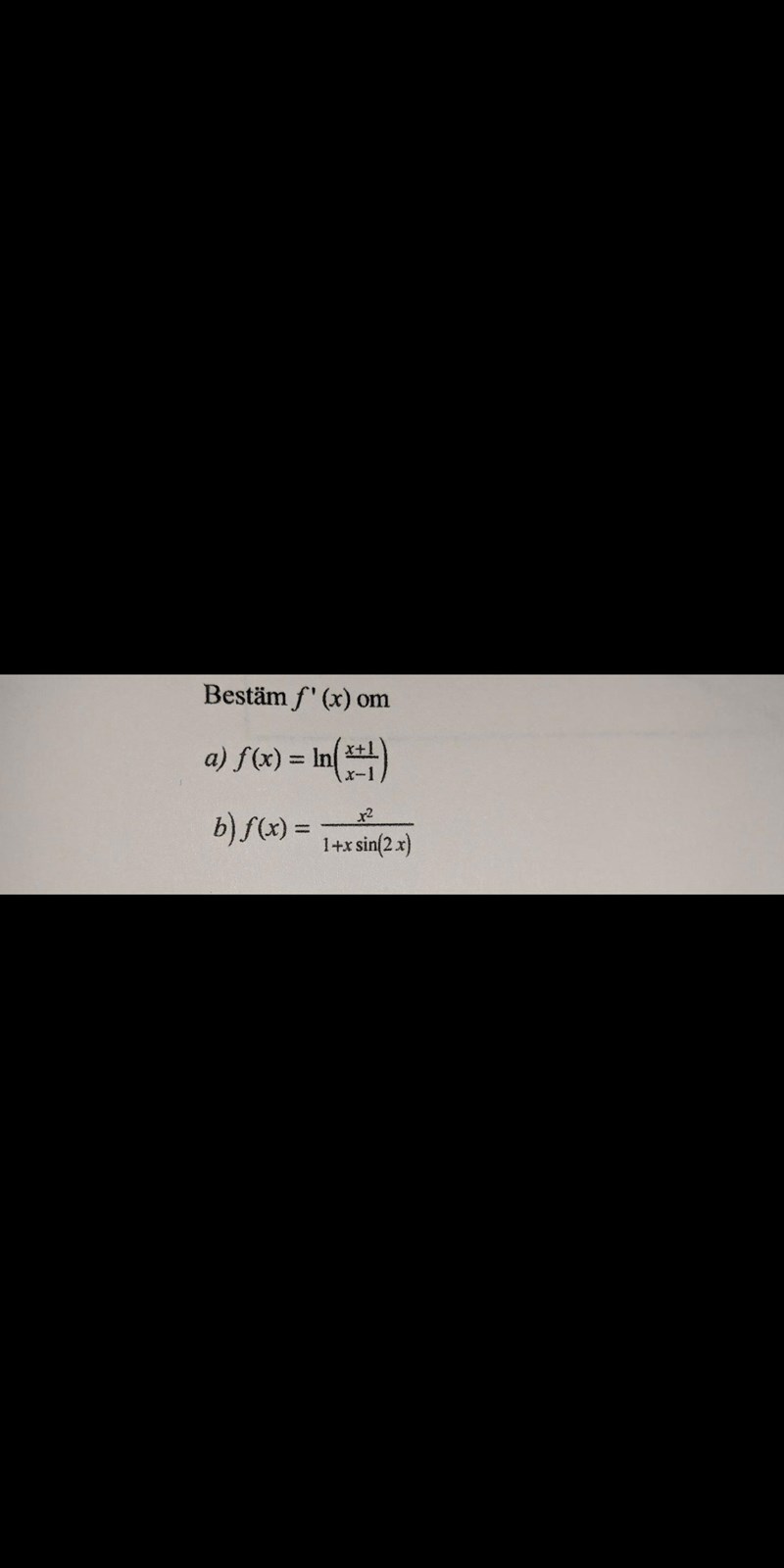 Derivera funktionen (Matematik/Matte 4/Derivata) – Pluggakuten