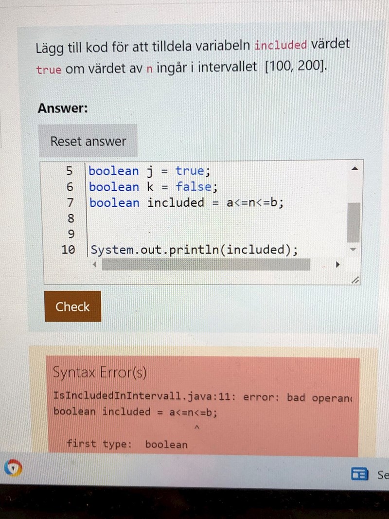 Boolean ska bli true för n i ett intervall (Programmering/Java ...