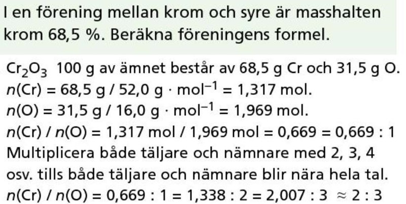 Förenings formel (Kemi/Kemi 1) – Pluggakuten