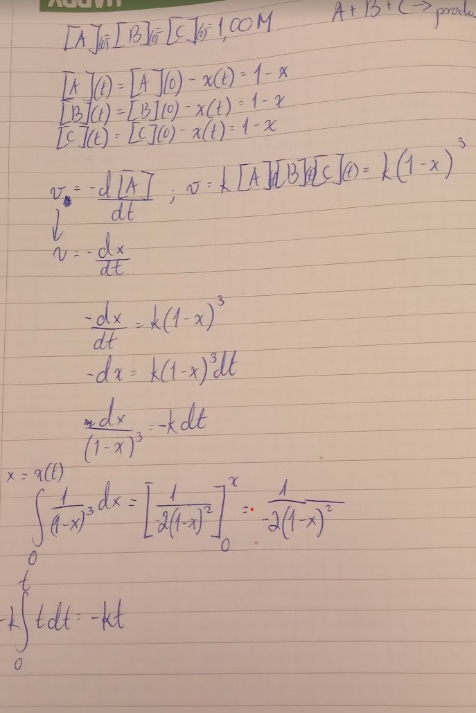 Kemisk Kinetik Tredje ordningens kinetik (Kemi/Universitet) – Pluggakuten
