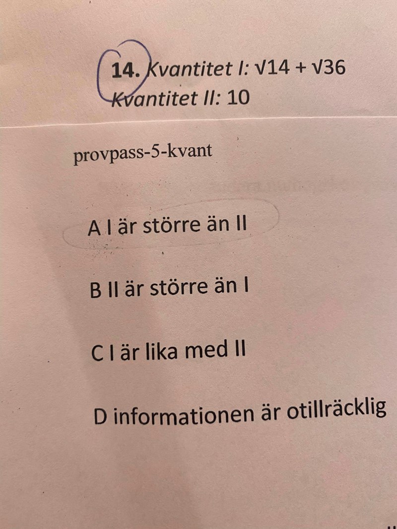 Hur ska jag beräkna detta utan miniräknare(HP) (Matematik/Matte 1/Aritmetik) – Pluggakuten