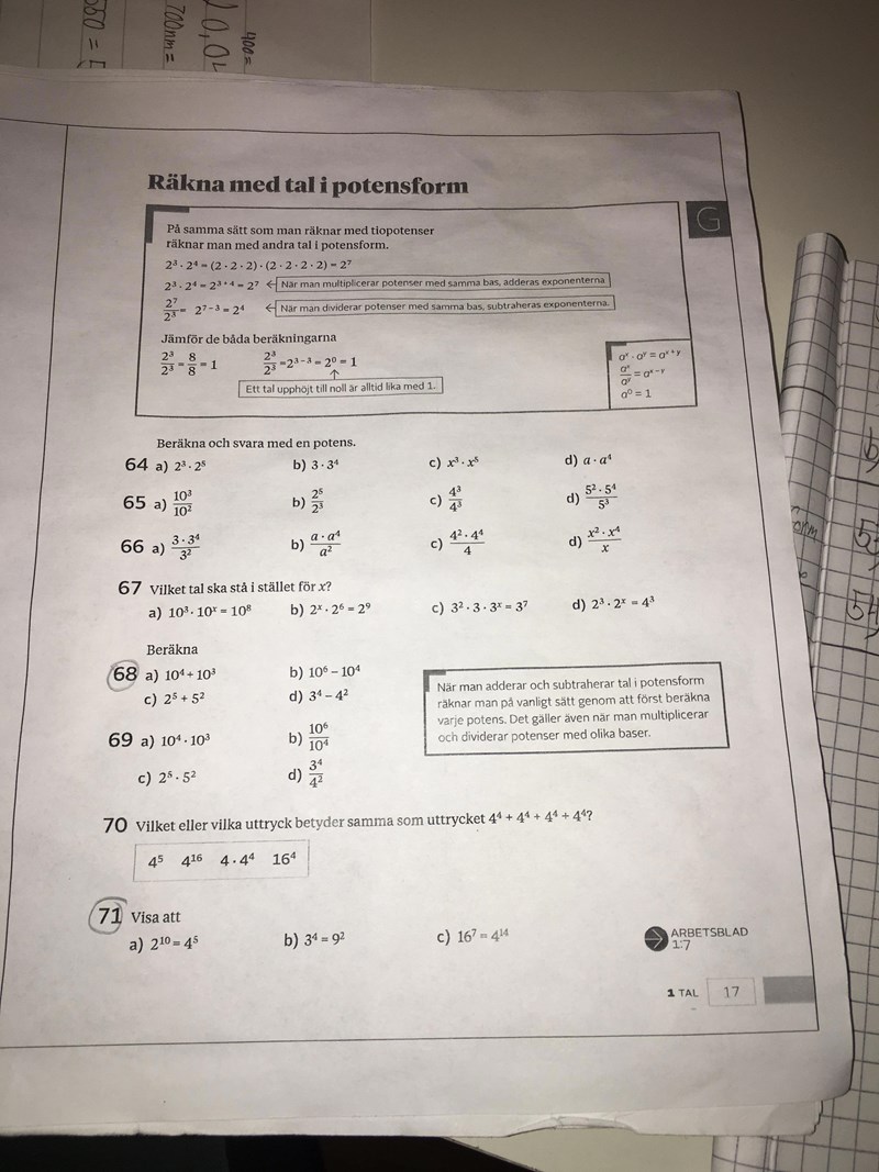 Matte potens (Matematik/Årskurs 9) – Pluggakuten