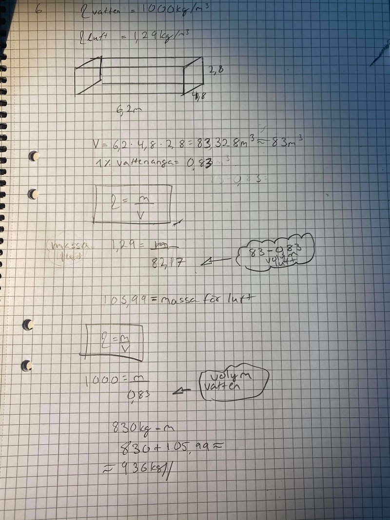 densitet vatten och luft (Fysik/Fysik 1) – Pluggakuten