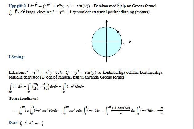 Greens formula: polära kord eller inte (Matematik/Universitet ...