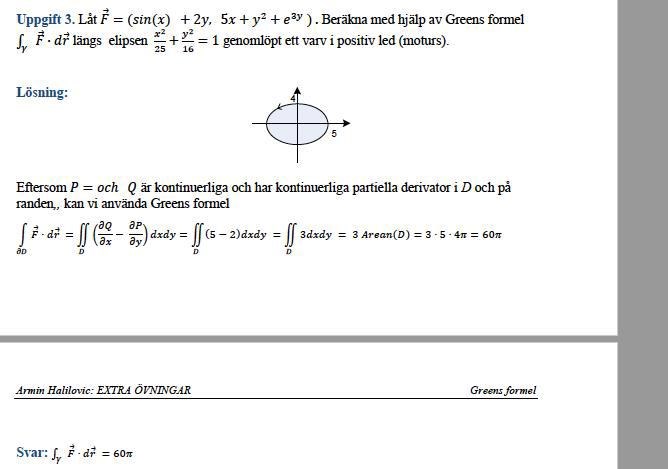 Greens formula: polära kord eller inte (Matematik/Universitet ...