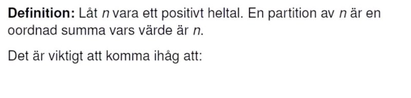 partioner - vad menas med dess definition? (Matematik/Universitet ...