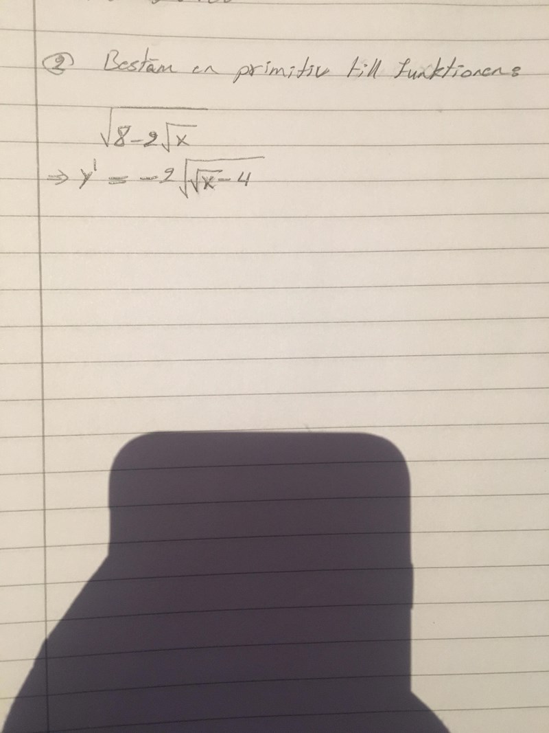 Primitiv funktion (Matematik/Universitet) – Pluggakuten