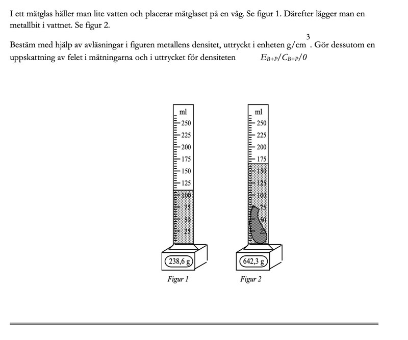 Mätnoggrannhet vätska + vikt (Fysik/Fysik 1) – Pluggakuten