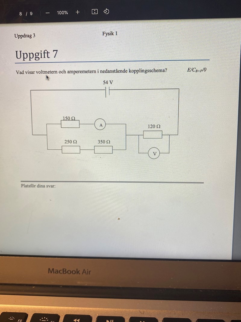 Kopplingsschema (Fysik/Fysik 1) – Pluggakuten