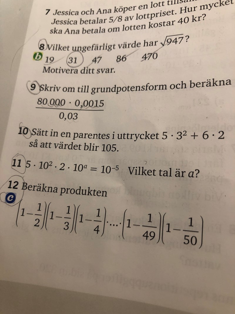Beräkna produkten up 12 (Matematik/Matte 1/Aritmetik) – Pluggakuten