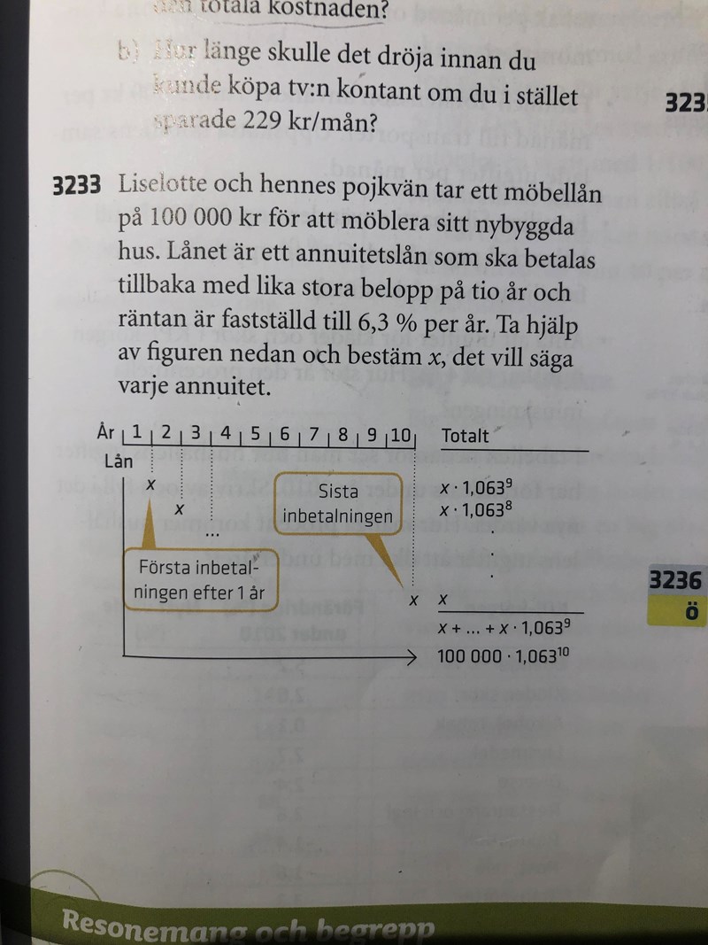 Amortering & ränta up 3233 (Matematik/Matte 1/Procent) – Pluggakuten