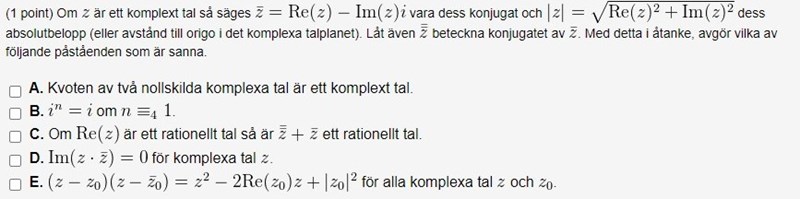 Komplexa tal (Matematik/Universitet) – Pluggakuten