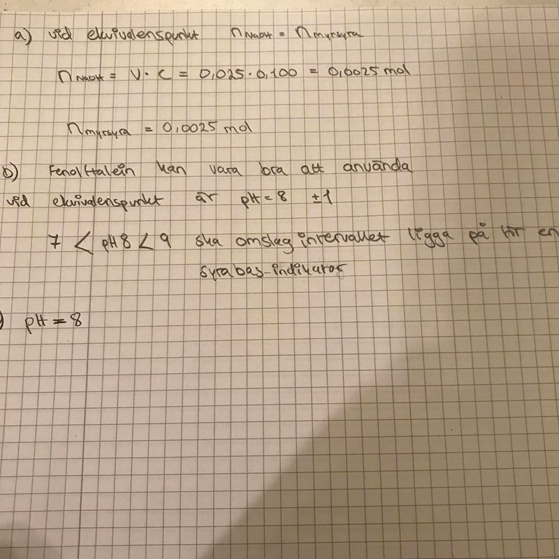 Titrering svag syra stark bas tänkt rätt? (Kemi/Kemi 2) – Pluggakuten