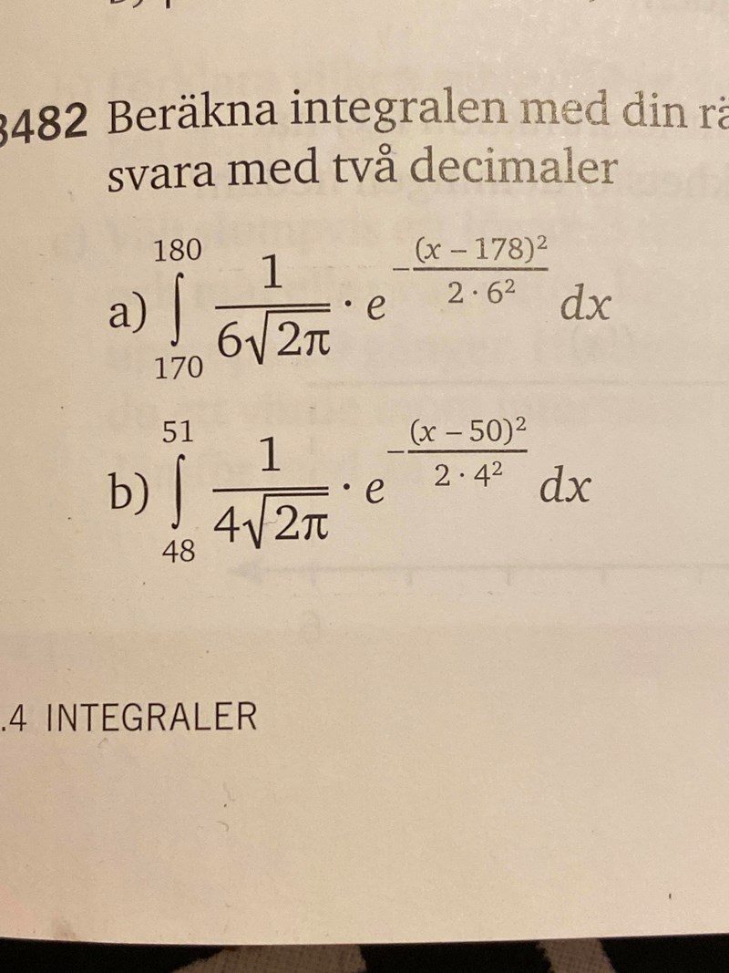 Beräkna integralen med hjälp av miniräknare (Matematik/Matte 4 ...