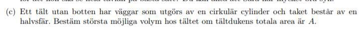 Max Volym (optimering) (Matematik/Universitet) – Pluggakuten