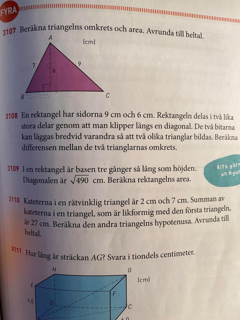 Två triangelns area (Matematik/Årskurs 9) – Pluggakuten