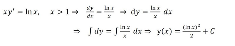 Differentialekvation med lnx/x (Matematik/Universitet) – Pluggakuten