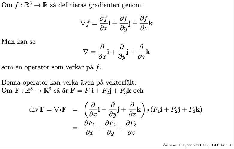 Skillnad mellan rotationsfritt och divergens (Matematik/Universitet ...