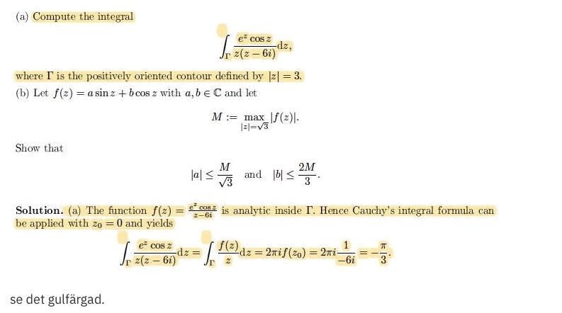 Cauchy (Matematik/Universitet) – Pluggakuten