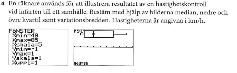 Median, nedre, övre kvartil,variationsbredd (Matematik/Matte 2 ...