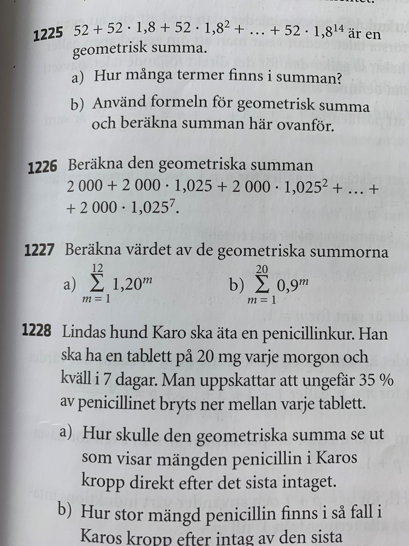 Geometrisk summa (Matematik/Matte 5/Talföljder och bevisteknik ...