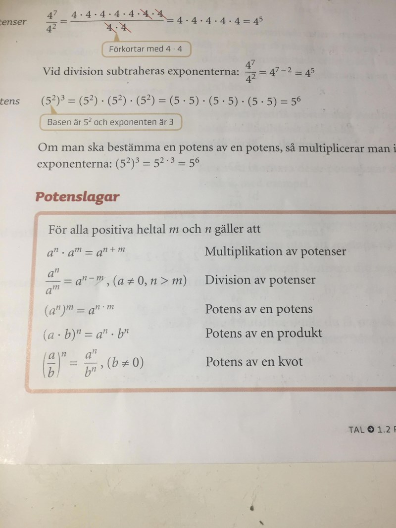 Potenslagar (Matematik/Matte 1) – Pluggakuten