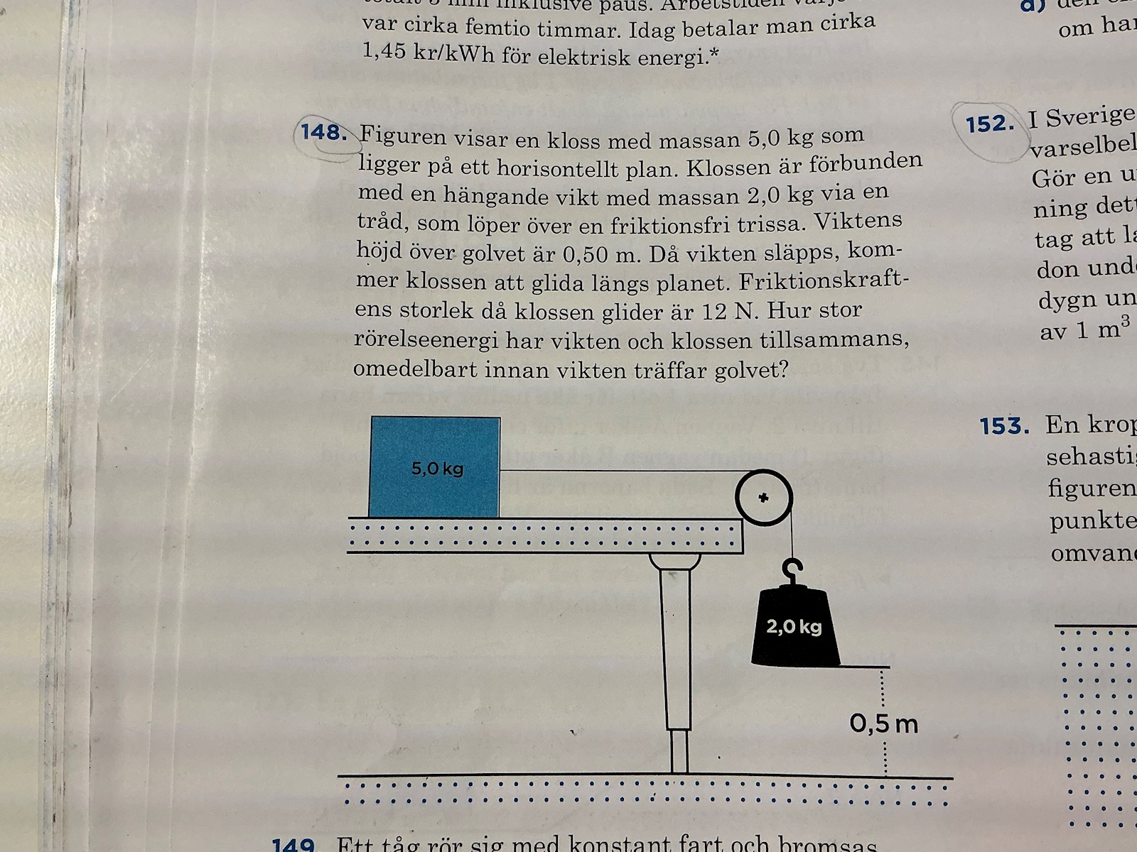Vad blir den totala kinetiska energin? (Fysik/Fysik 1) – Pluggakuten