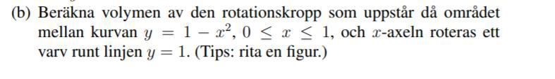 beräkna volymen av rotationskropp (envariabelanalys) (Matematik ...