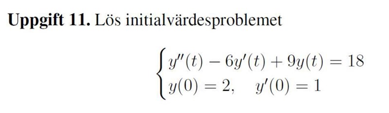 initialvärdesproblem differential ekvation (Matematik/Universitet ...