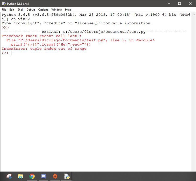 Format och end. (Programmering/Python) – Pluggakuten