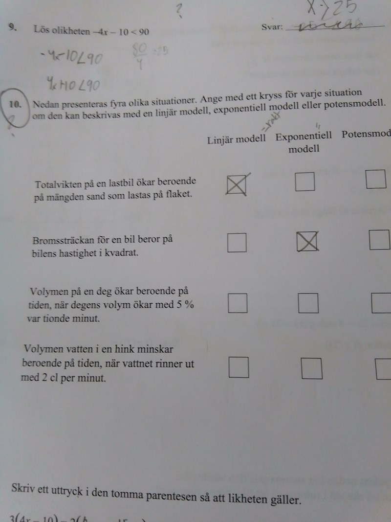 Välja modell (Matematik/Matte 1) – Pluggakuten