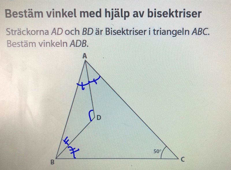 Triangel som inte är inskriven i en cirkel (Matematik/Matte 2 ...