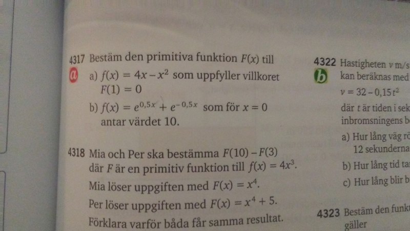 Primitiv funktion (Matematik/Matte 3/Integraler) – Pluggakuten
