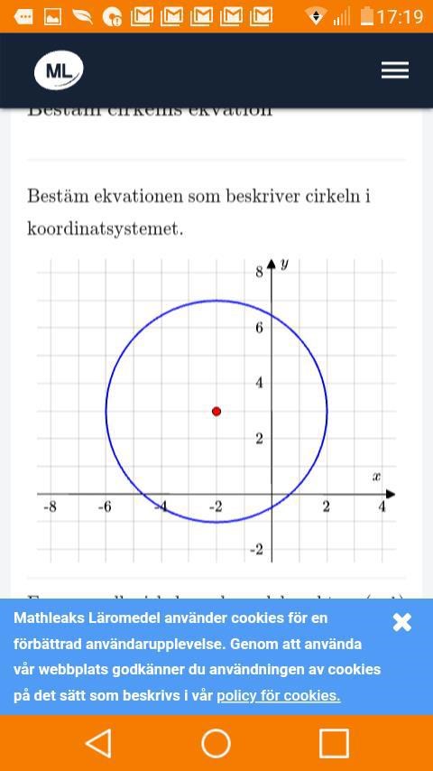 Cirkelns ekvation (Matematik/Matte 3/Trigonometri) – Pluggakuten