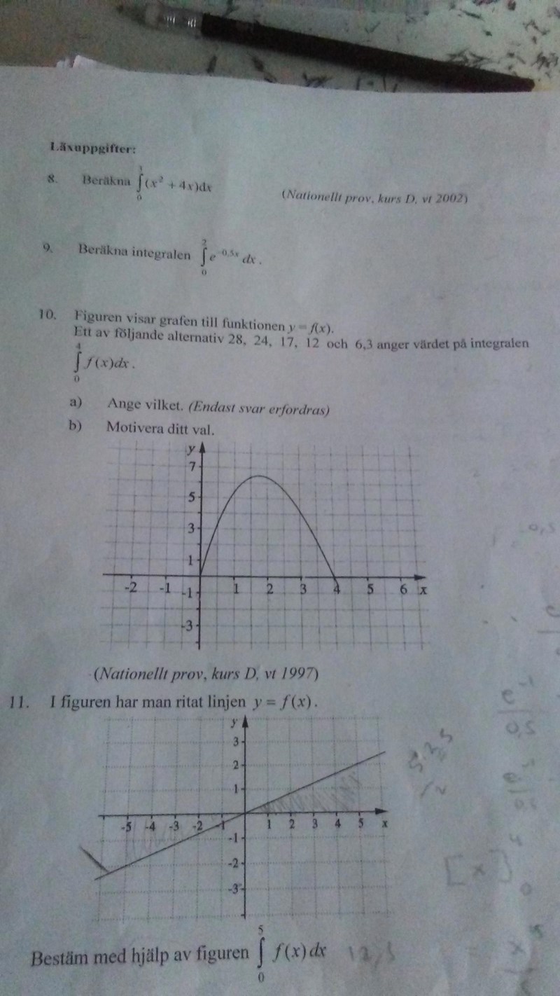 Integraler uppgift (Matematik/Matte 3/Integraler) – Pluggakuten