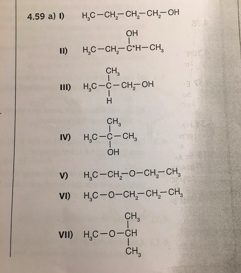 Rita de olika isomerer för C4H9O (Kemi/Kemi 2) – Pluggakuten