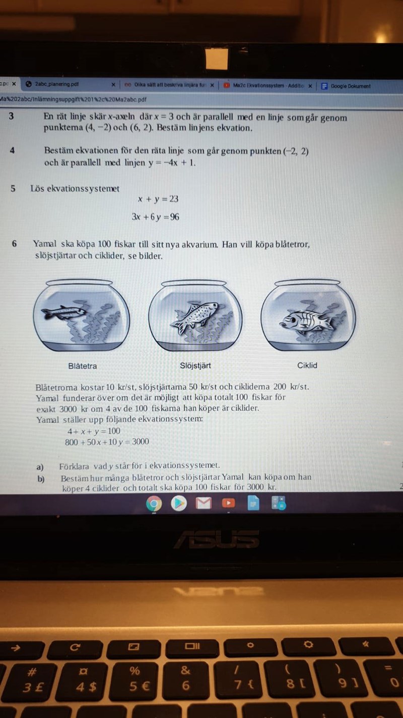 Ekvationssystem (Matematik/Matte 2/Linjära ekvationssystem) – Pluggakuten