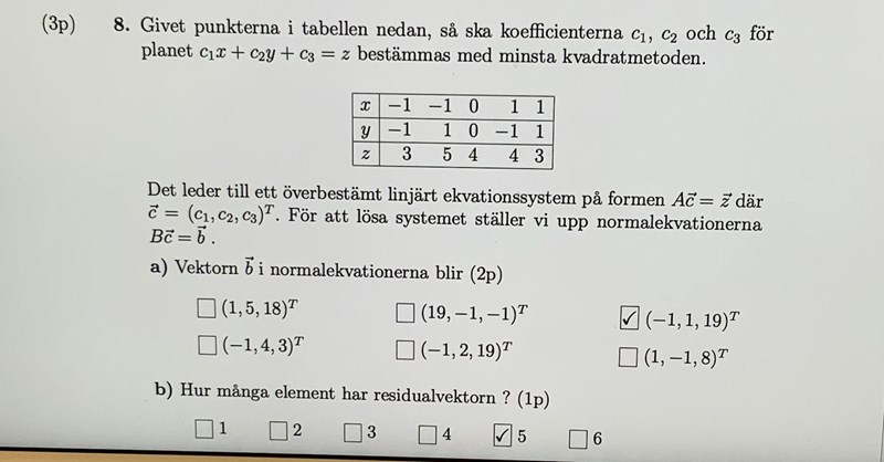 Residualvektorn (Matematik/Universitet) – Pluggakuten