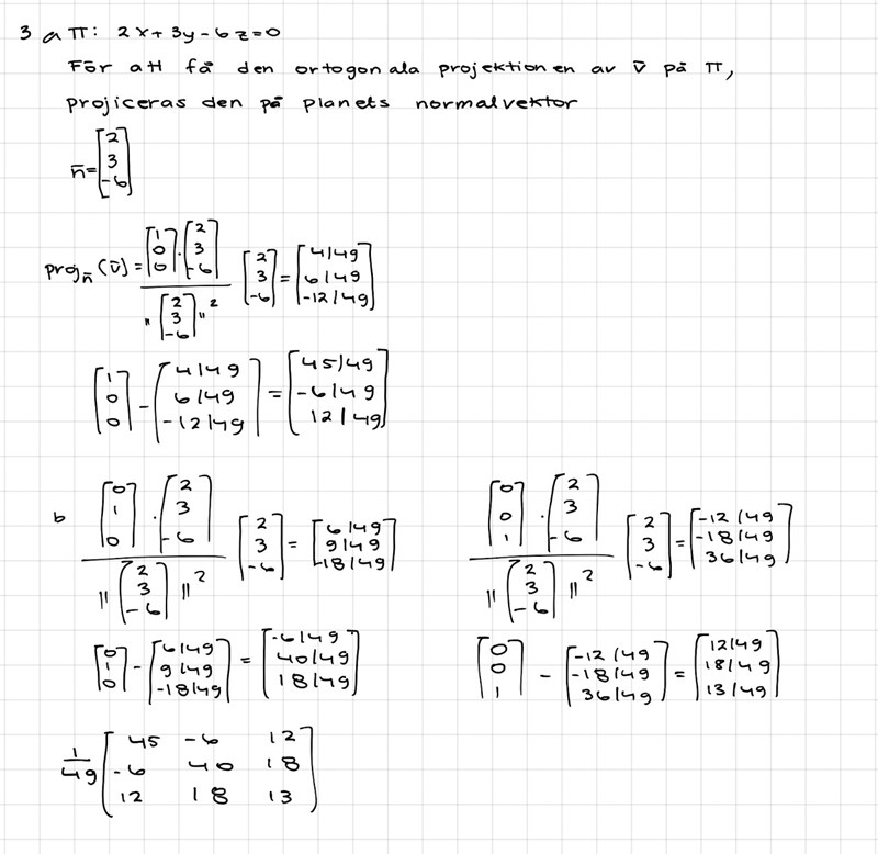 linjär algebra och geometri: är matrisen inverterbar (Matematik ...