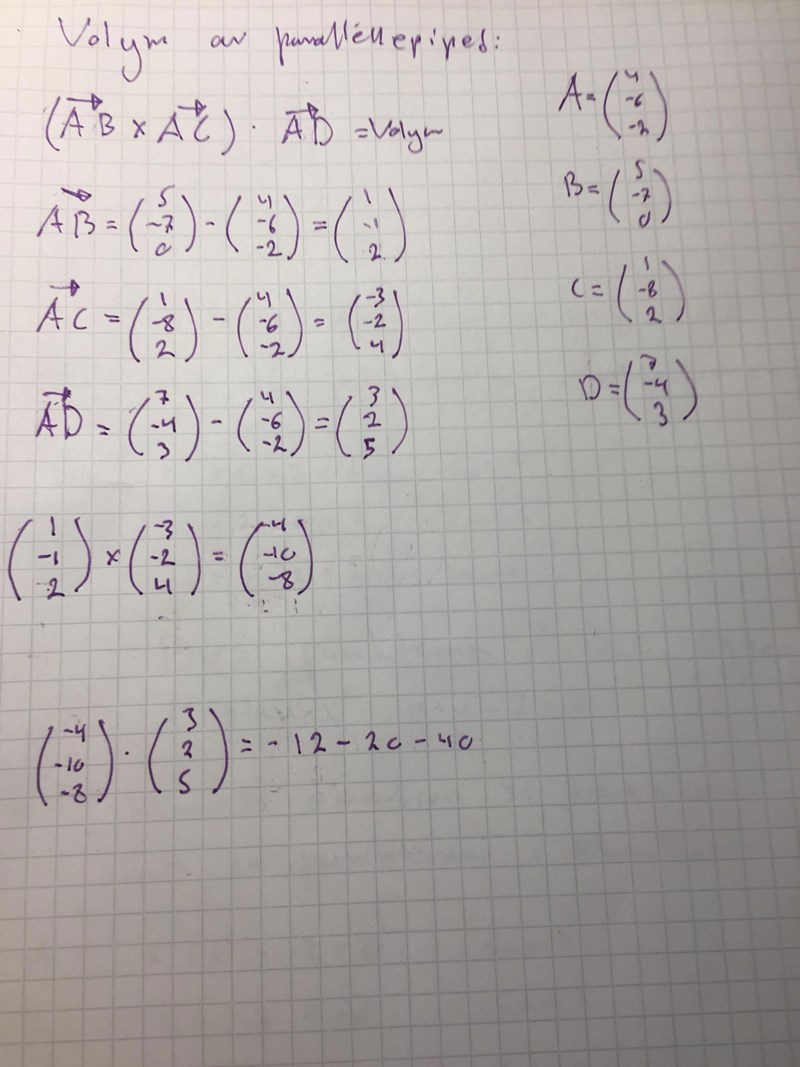 volym av parallellepiped (Matematik/Universitet) – Pluggakuten