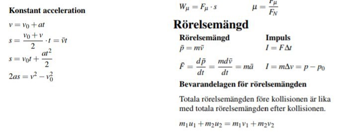 Rörelsemängd, medelvärde av hastighet ? (Fysik/Fysik 1) – Pluggakuten