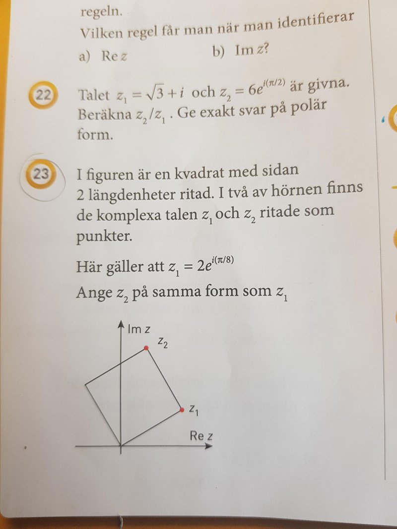 Bestäm z2 i en kvadrat (Matematik/Matte 4/Komplexa tal) – Pluggakuten