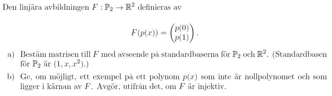 Linjär Algebra 2 - Matrisen av den linjära avbildningen (Matematik ...