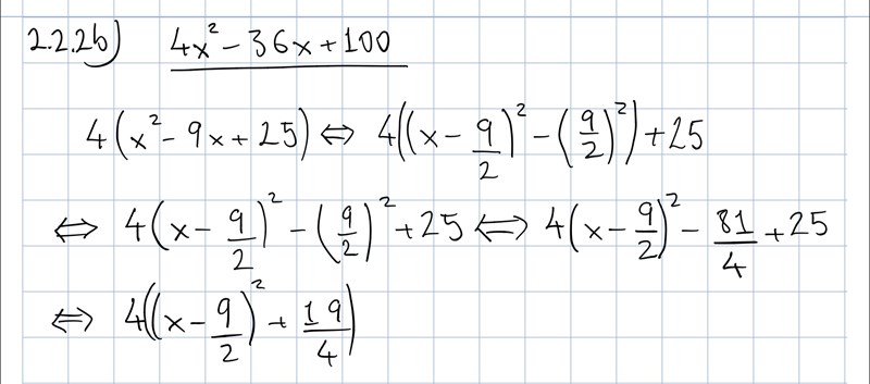 Kvadratkompletterings regler (Matematik/Matte 2/Andragradsekvationer ...
