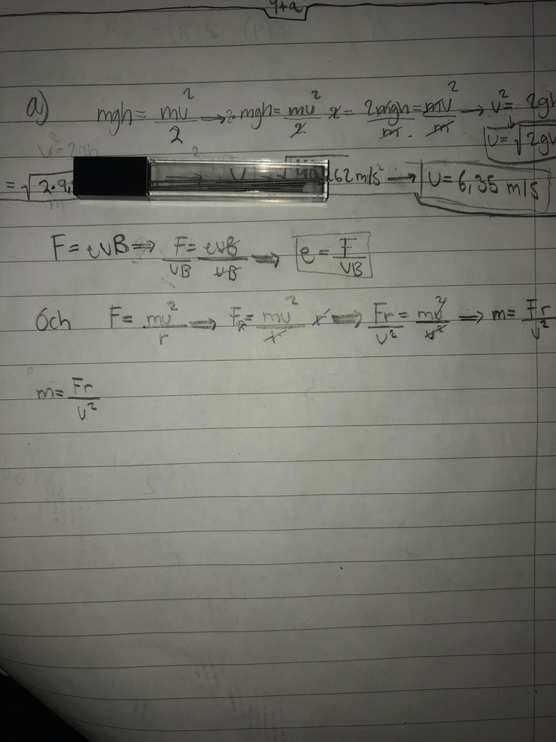 Ställ upp en formel för kvoten e/m (Matematik/Matte 1/Algebra ...