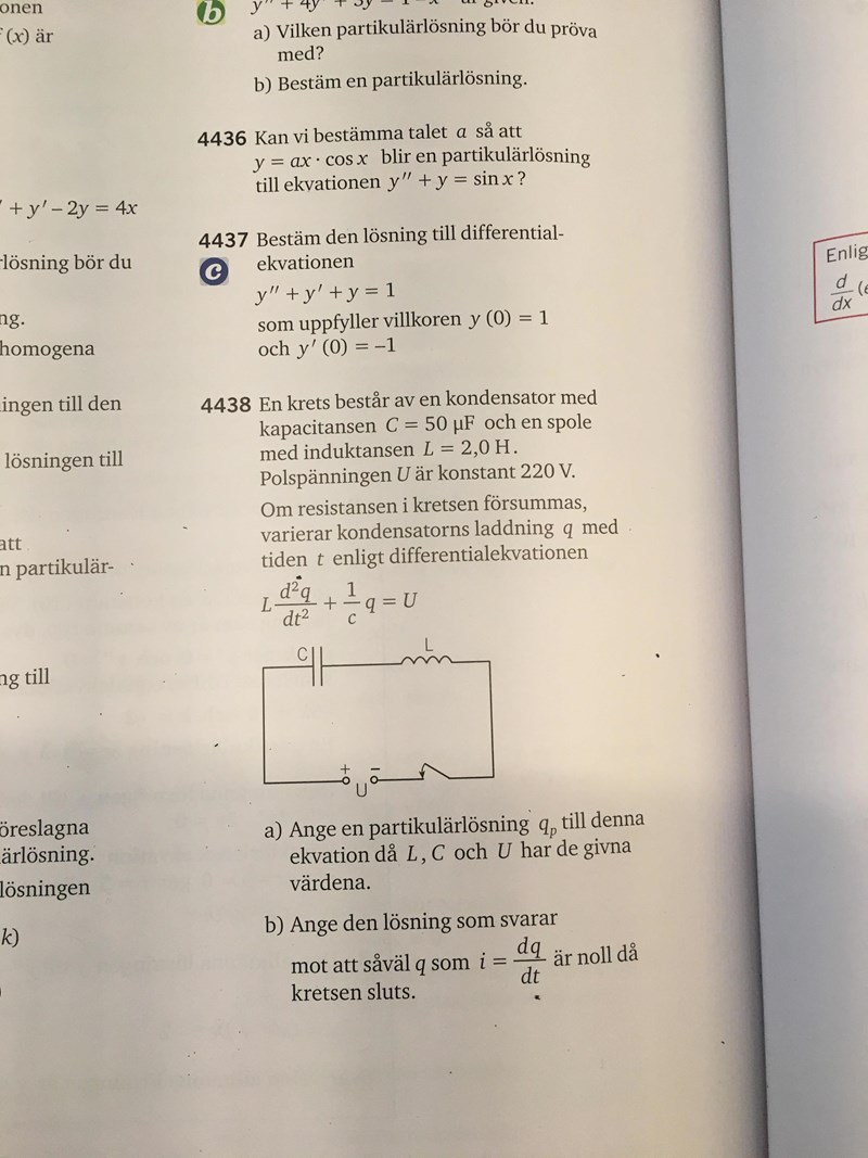Uppgift 4437?! Matte 5 (Matematik/Matte 5/Differentialekvationer ...