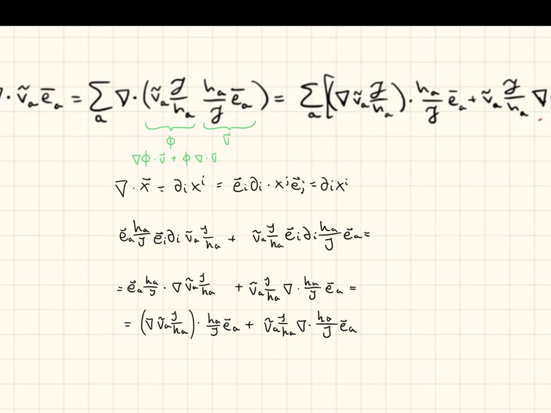 Produktregeln på divergens av skalär och vektor (Matematik/Universitet ...