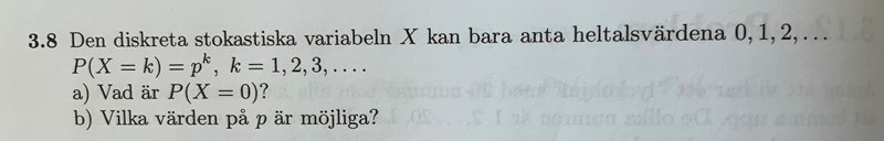 Diskreta stokastiska variablar (Matematik/Universitet) – Pluggakuten