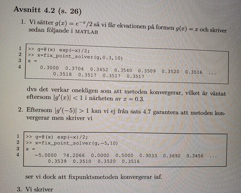 Fixpunktmetoden (Programmering/Matlab) – Pluggakuten