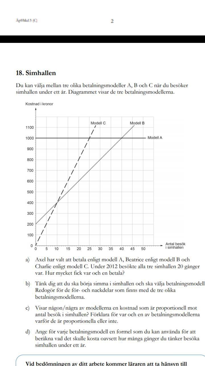 Fråga i gammalt NP, matte (Matematik/Årskurs 9) – Pluggakuten